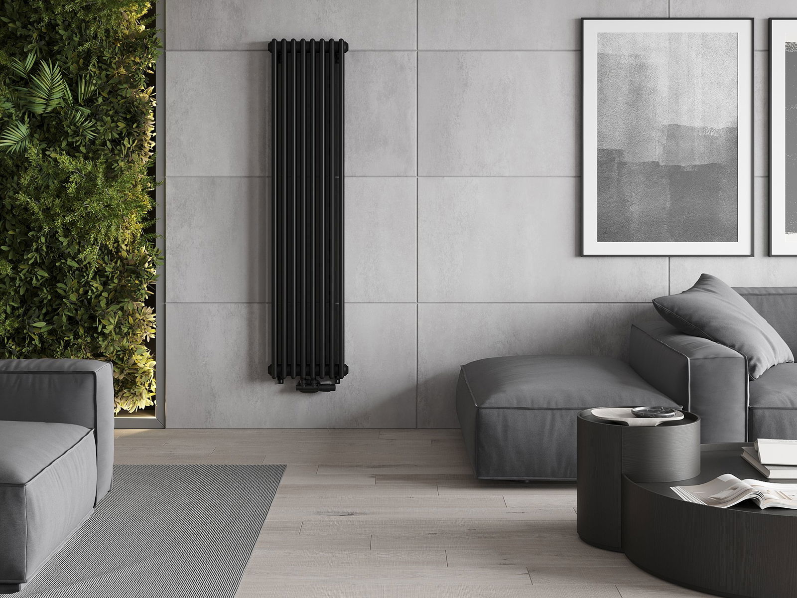 Mexen Denver designový radiátor 1600 x 378 mm, 1487 W, Černá - W215 ...