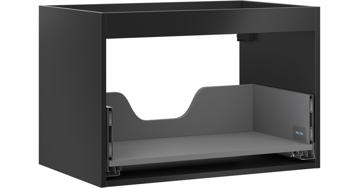 Mexen Box-A korpus skříňky podumyvadlové 70 cm, 1 zásuvka, černý mat ...